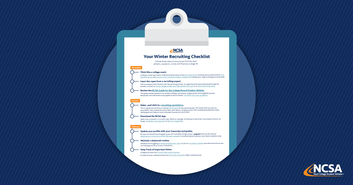 The Ultimate Winter Recruiting Checklist for High School Student-Athletes