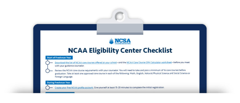 NCAA Eligibility Center Checklist: To-Do List by Grade Level